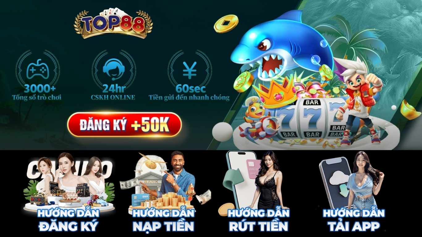 TOP88 ♠️ GAME BÀI ĐỈNH CAO #1 ĐĂNG KÝ CHÍNH THỨC TOP 88 +88K